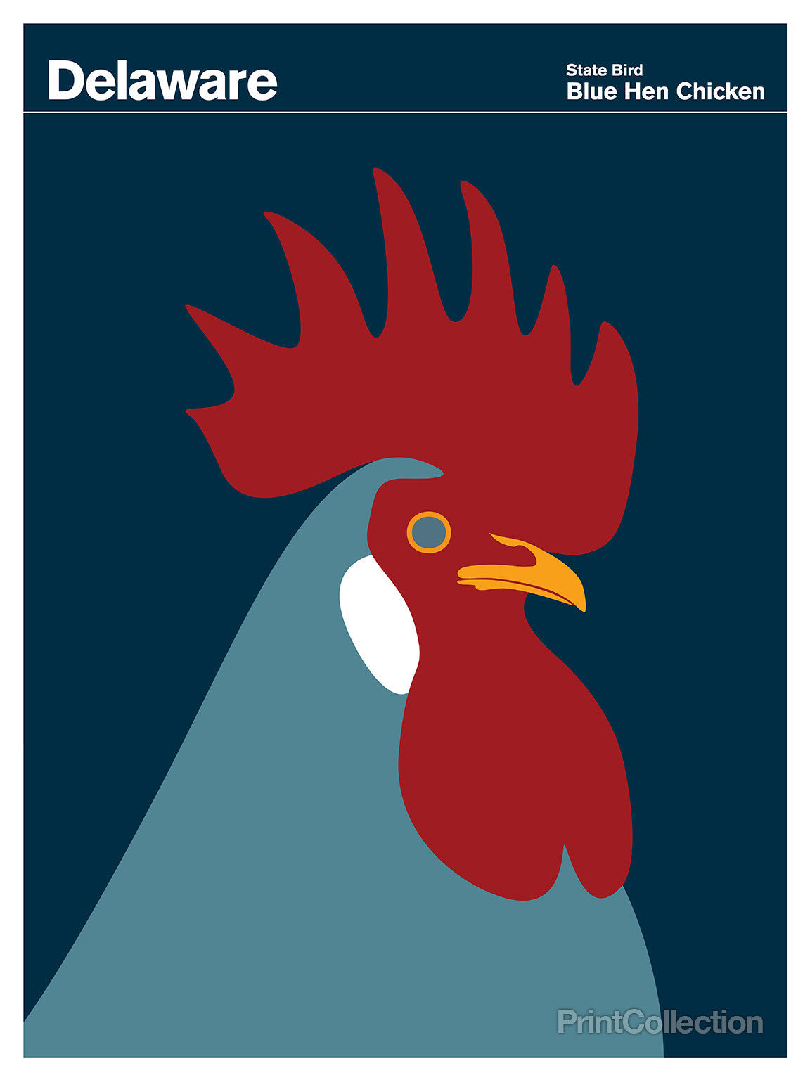Print Collection - Delaware Blue Hen Chicken