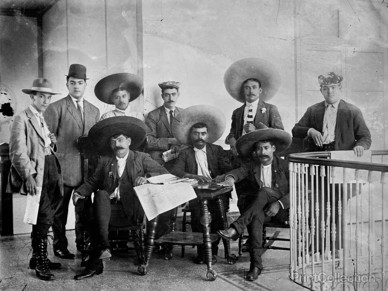 Print Collection - General Zapata & Staff in Mexico